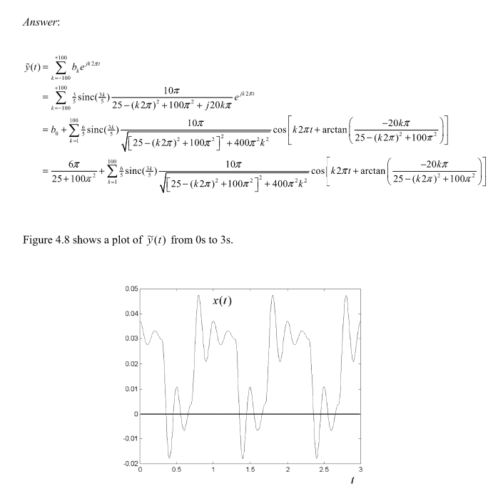 Solved (d) Using Matlab, plot an approximation to the output | Chegg.com