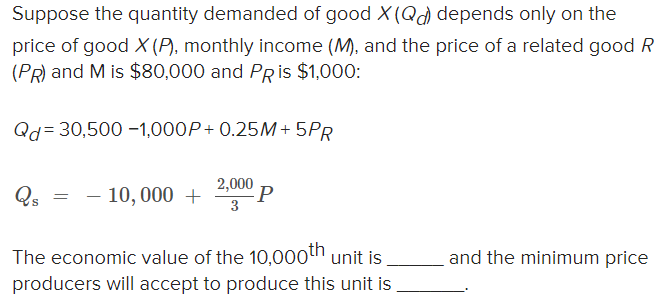 Solved Suppose the quantity demanded of good X(Qd) depends | Chegg.com