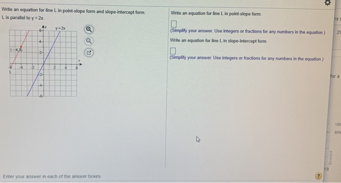 Solved Write the point-slope form of the equation of the | Chegg.com