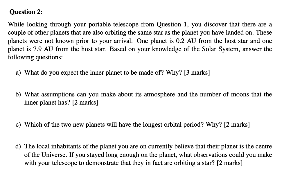 Solved While looking through your portable telescope from | Chegg.com