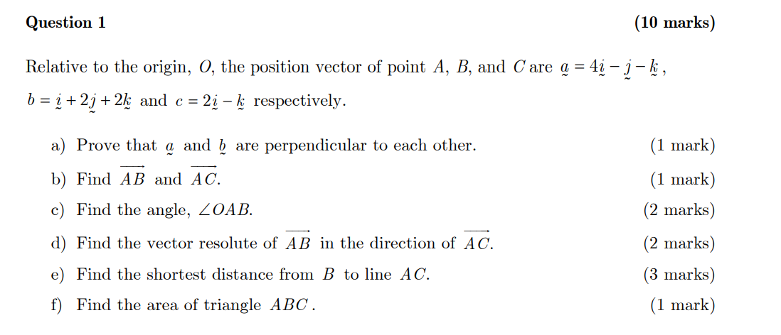 Solved Relative to the origin, O, the position vector of | Chegg.com