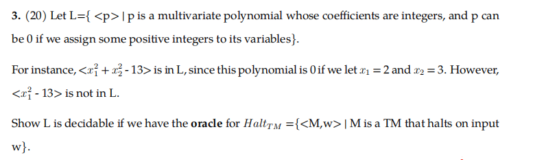 Solved (20) ﻿Let is a multivariate polynomial whose | Chegg.com