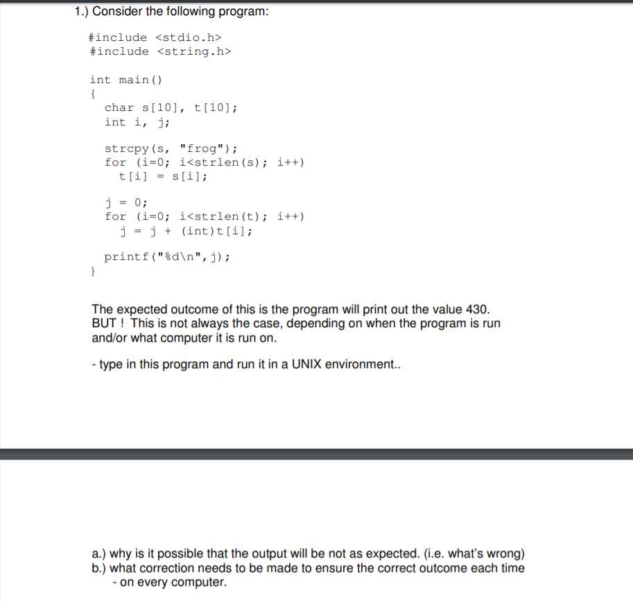 Solved I tried running this code in various platforms, but I | Chegg.com
