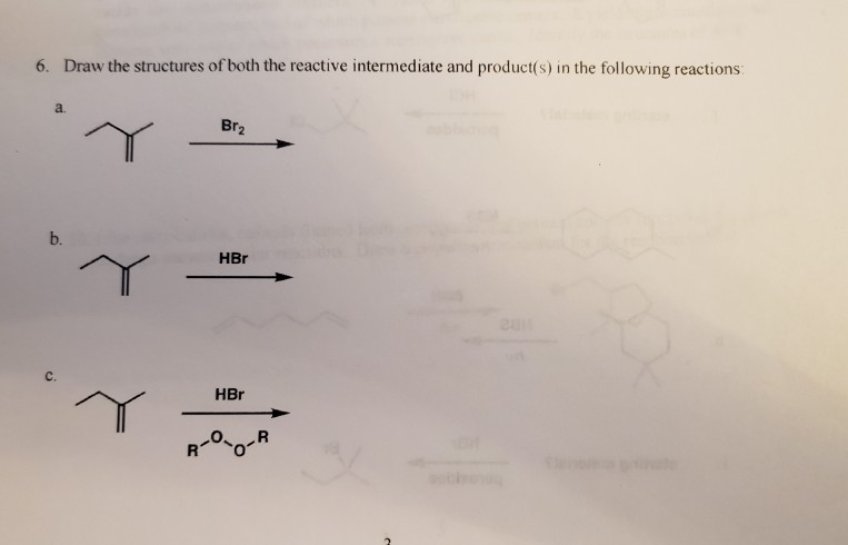 Solved Draw the structures of both the reactive intermediate | Chegg.com