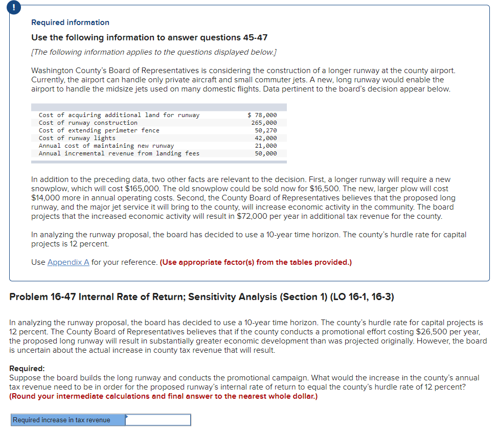 Solved Required information Use the following information to | Chegg.com