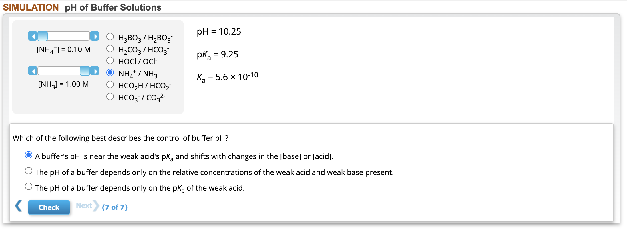 Solved SIMULATION pH of Buffer Solutions I | Chegg.com