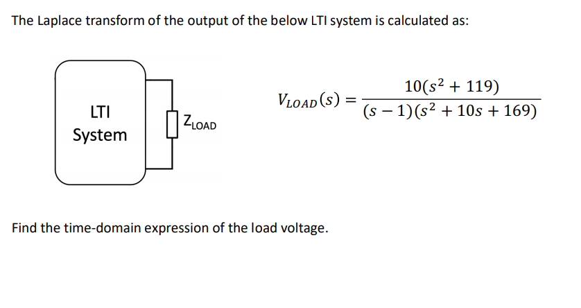 Solved The Laplace transform of the output of the below LTI | Chegg.com