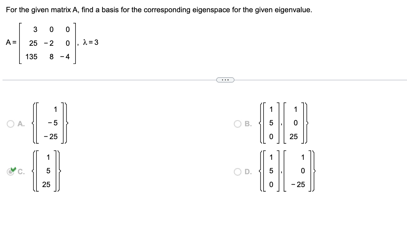 Solved I am struggling to find the solution for Nul(A-3I) to | Chegg.com
