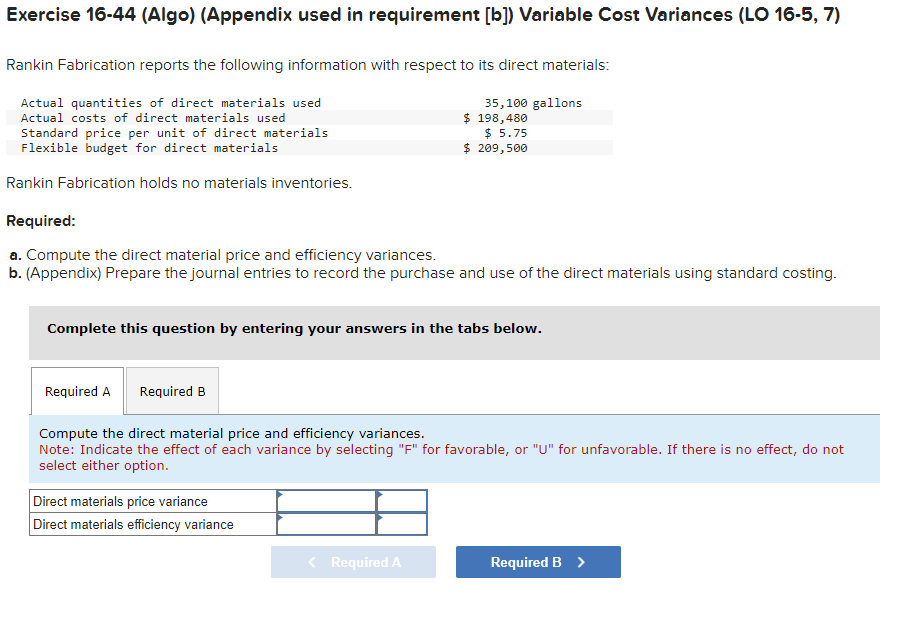 Solved Exercise 16-44 (Algo) (Appendix used in requirement | Chegg.com