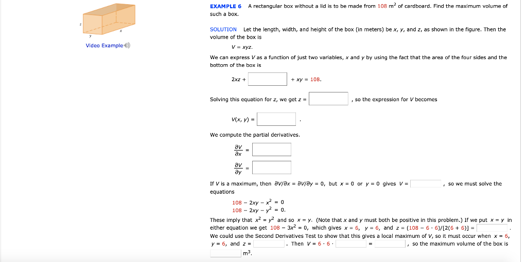 Solved A rectangular box without a lid is to be made from | Chegg.com