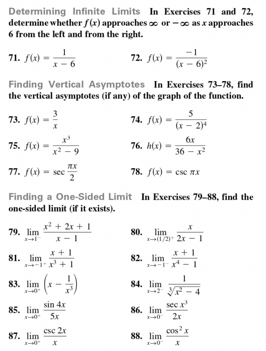 Solved Finding Vertical Asymptotes In Exercises 73-78, | Chegg.com Solved Finding Vertical Asymptotes In Exercises 73-78, | Chegg.com