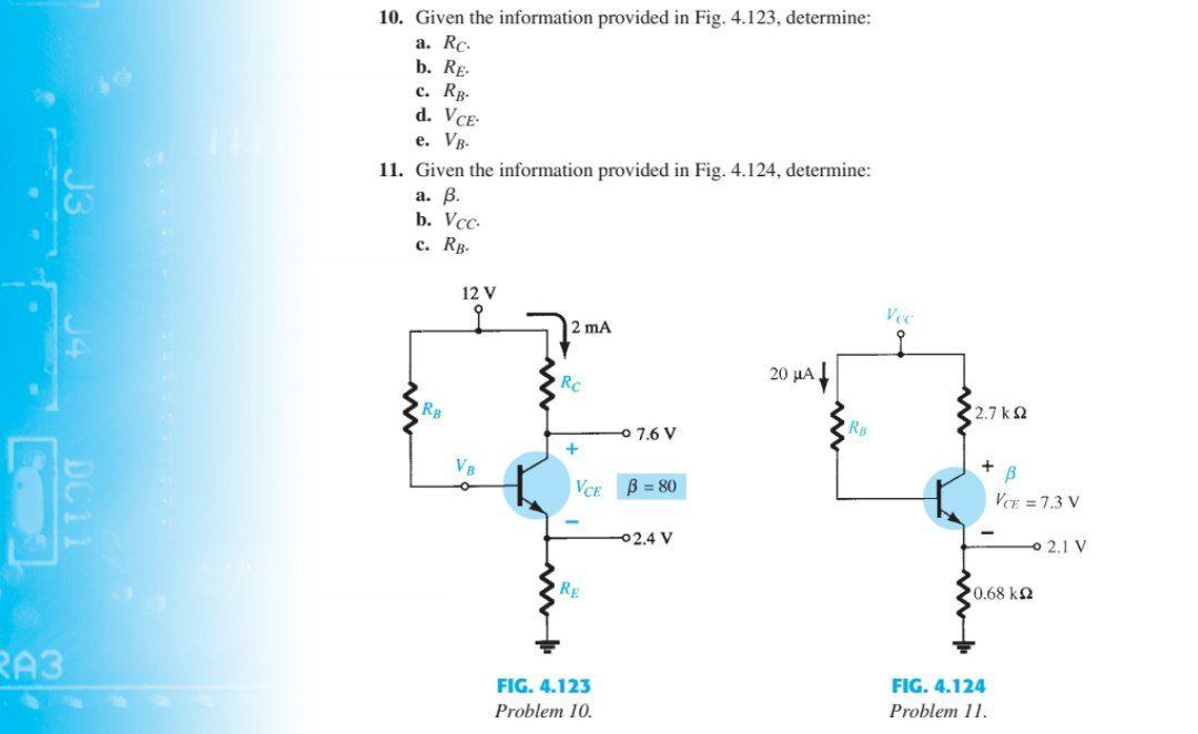 Solved 10. Given the information provided in Fig. 4.123, | Chegg.com