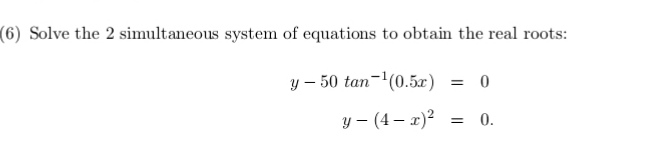Solved Solve the 2 simultaneous system of equations to | Chegg.com