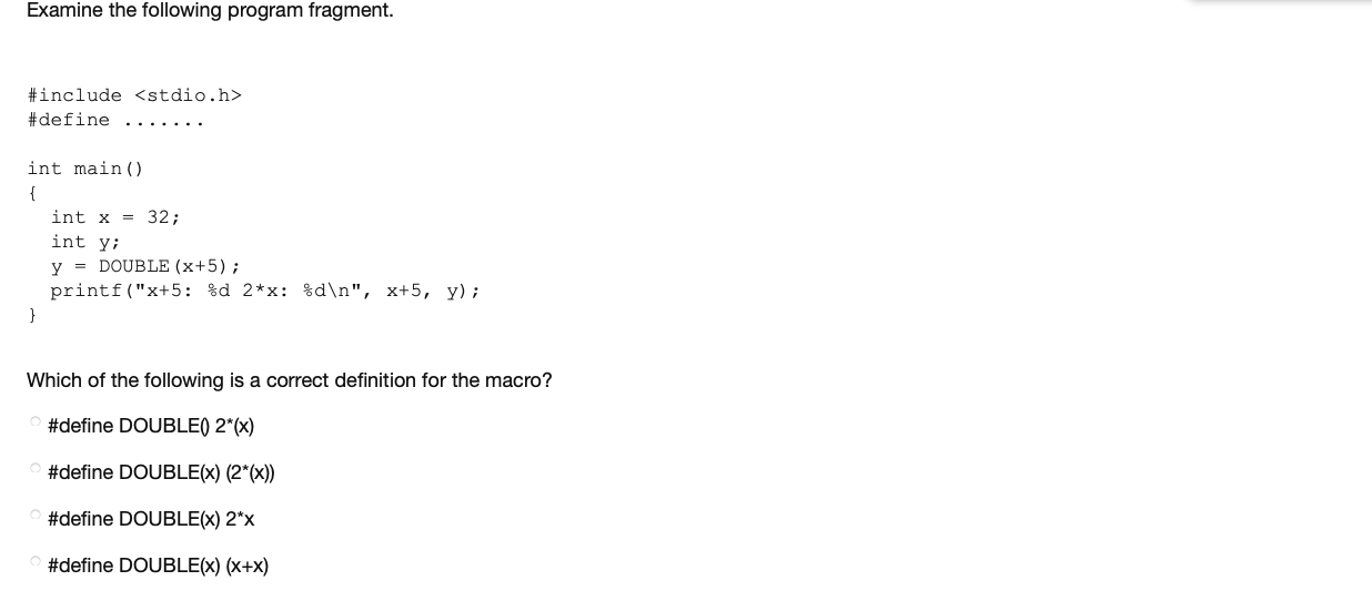 Solved Examine the following program fragment. #include | Chegg.com