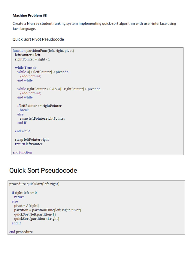 Solved Machine Problem #3 Create a N-array student ranking | Chegg.com