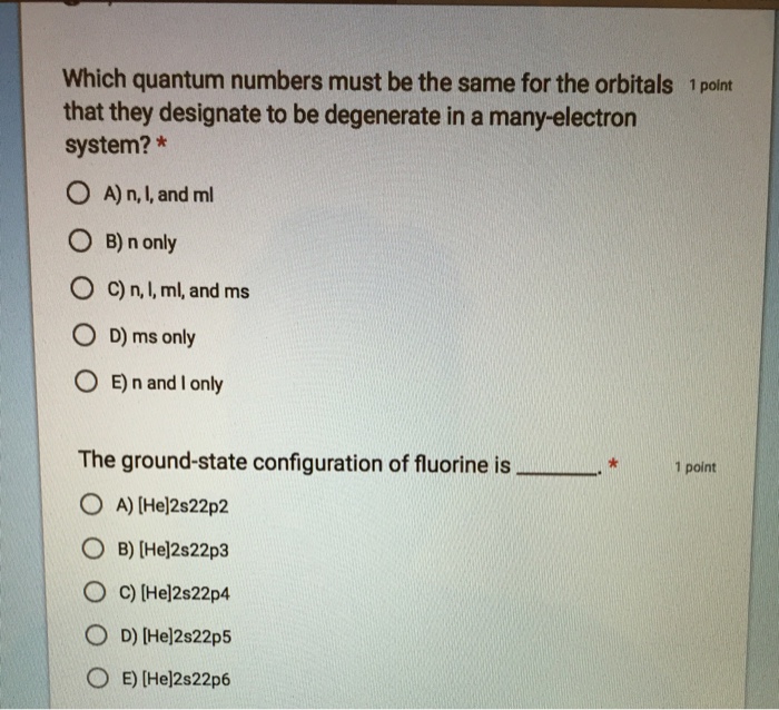 Solved The lowest orbital energy is reached when the number | Chegg.com
