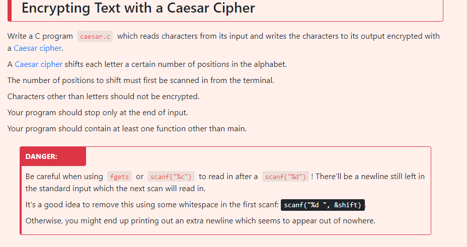 Solved Encrypting Text with a Caesar Cipher Write a C | Chegg.com
