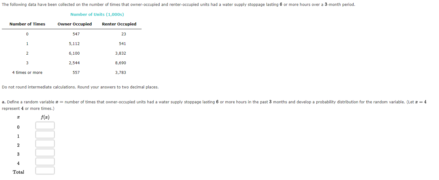 Solved b. Compute the expected value and variance for x. 4 | Chegg.com
