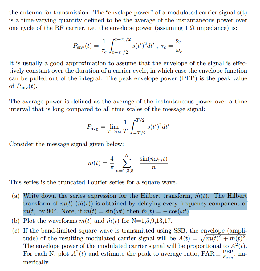 Solved 0. When designing or specifying a transmitter it is | Chegg.com