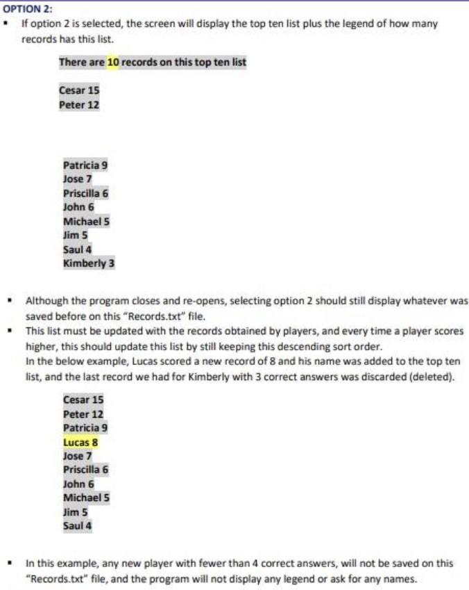 Solved Write a C program that: - Randomly displays | Chegg.com