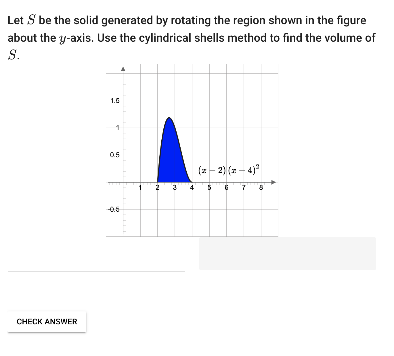 Solved Let S be the solid generated by rotating the region | Chegg.com