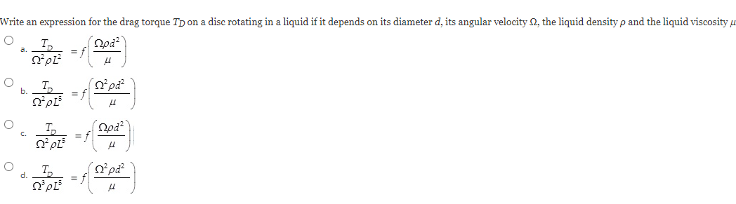 Solved a. Write an expression for the drag torque TD on a | Chegg.com