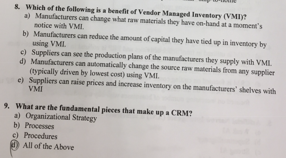 Solved As part of the architecture of SCM systems, SCM | Chegg.com