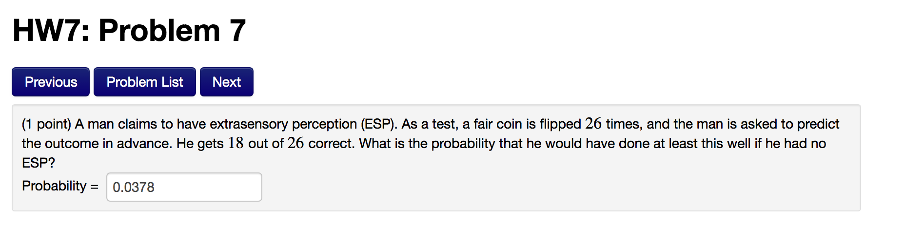 Solved HW7: Problem 7 Previous Problem List Next (1 point) A | Chegg.com