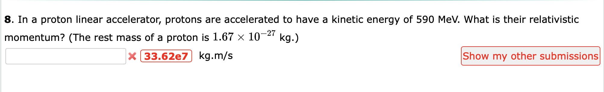 Solved 8. In a proton linear accelerator, protons are | Chegg.com