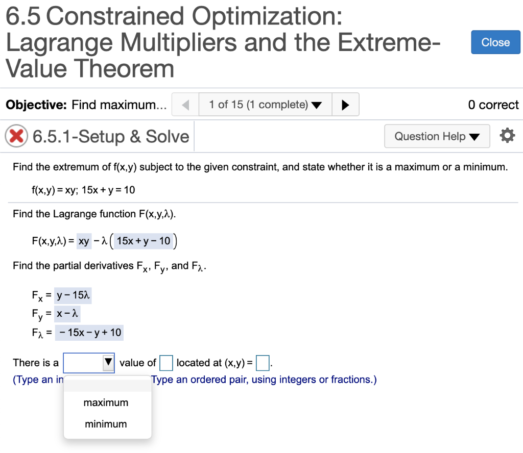 Solved 6.5 Constrained Optimization: Lagrange Multipliers | Chegg.com