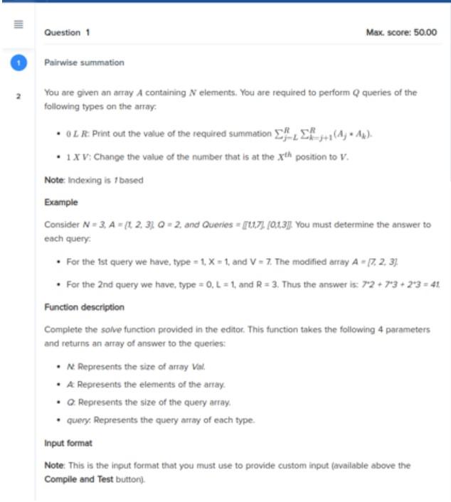 Solved Question 1 Max. score: 50.00 Pairwise summation 2 You | Chegg.com