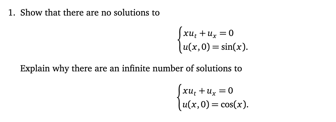 Solved PDE. ONLY use characteristic curves to solve the | Chegg.com