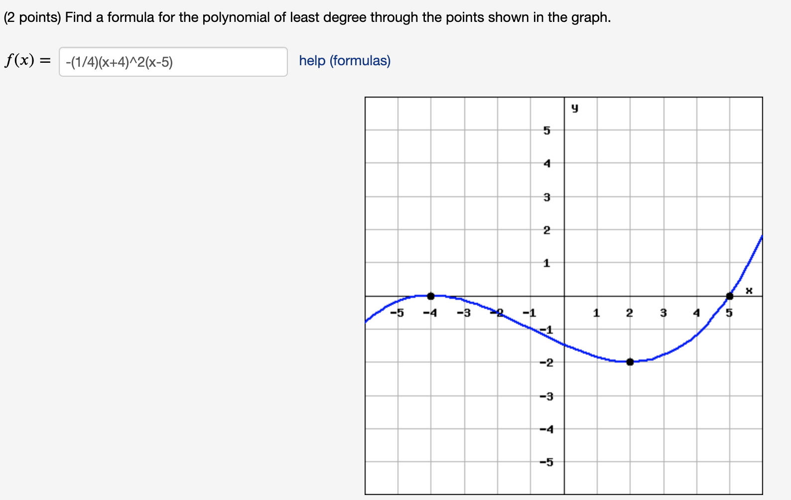 Solved (2 points) The polynomial of degree 5, P(x) has | Chegg.com