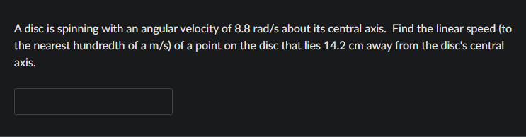 Solved A disc is spinning with an angular velocity of | Chegg.com