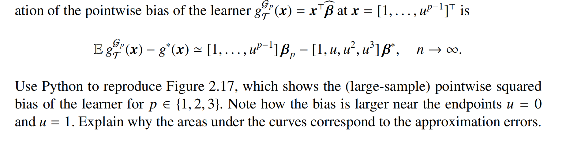 Solved ation of the pointwise bias of the learner \\( | Chegg.com