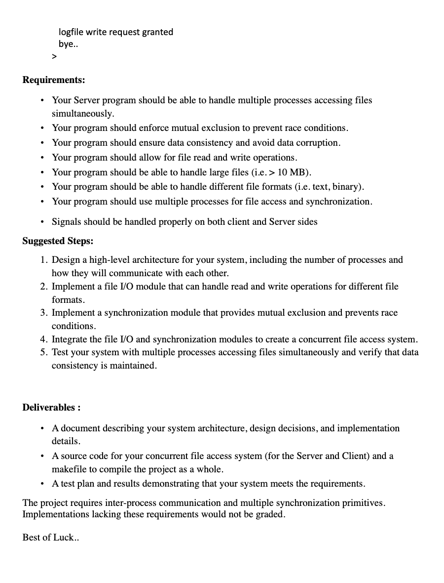 Solved Please write client side and server side programs in | Chegg.com