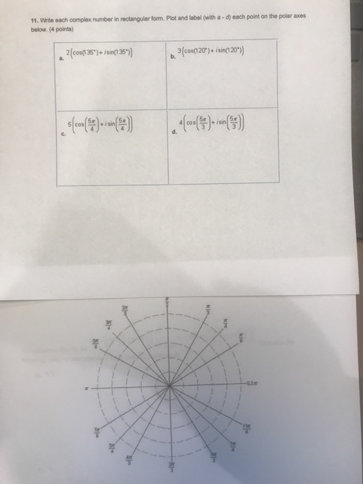Solved 11. Write each complex number in rectangular form. | Chegg.com