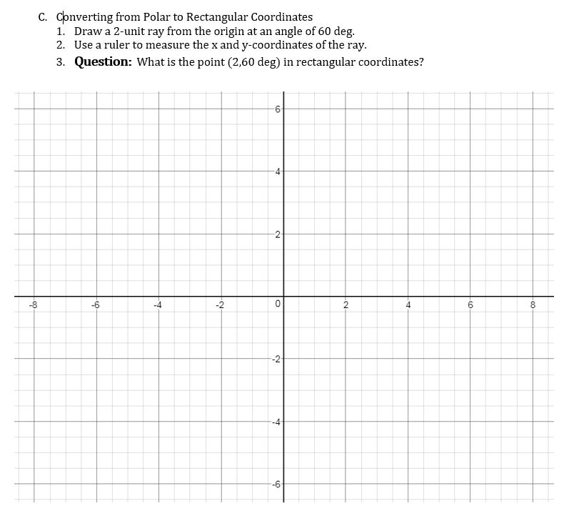 Solved C. Converting from Polar to Rectangular Coordinates | Chegg.com