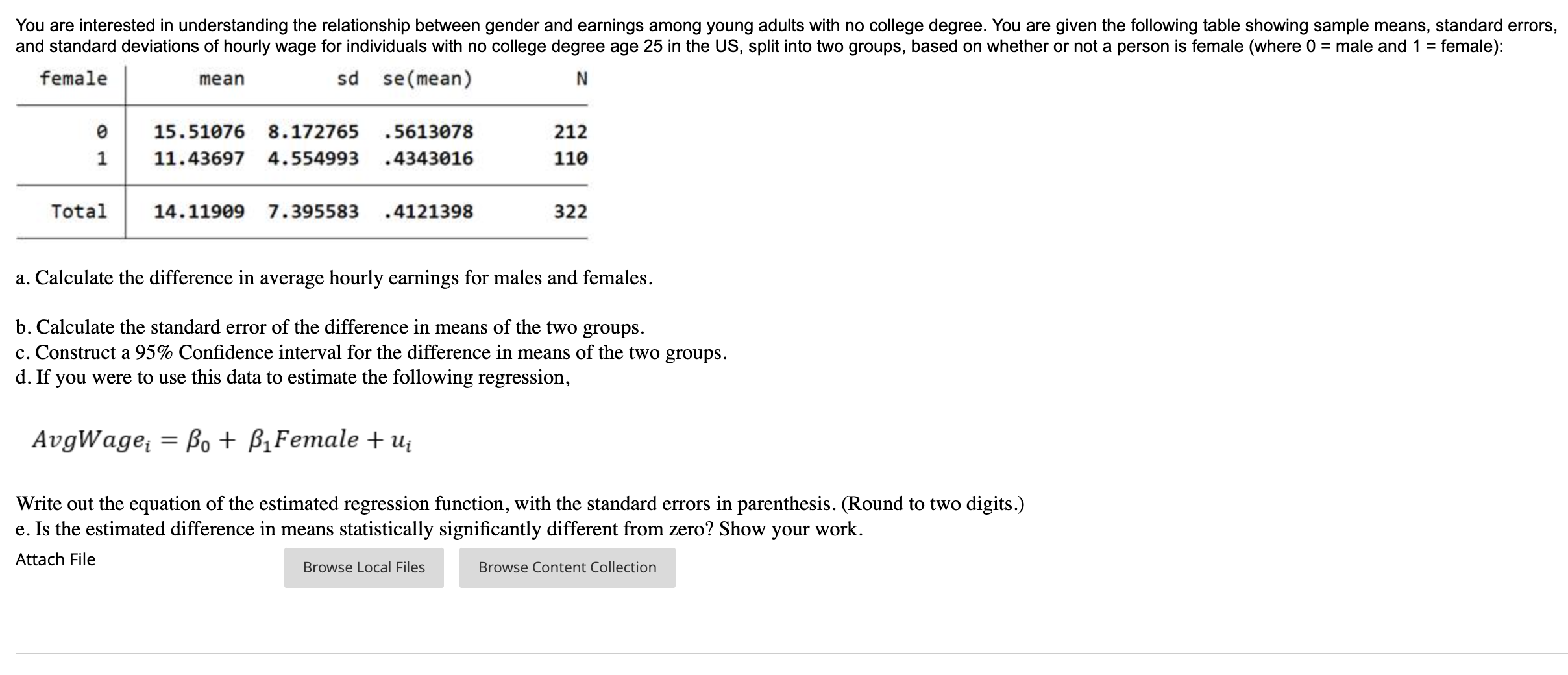 Solved a. Calculate the difference in average hourly | Chegg.com