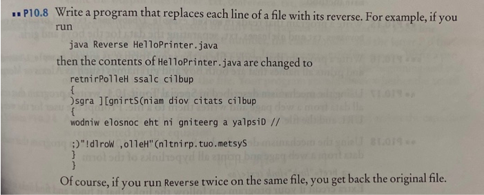 Solved ..P10.8 Write a program that replaces each line of a | Chegg.com
