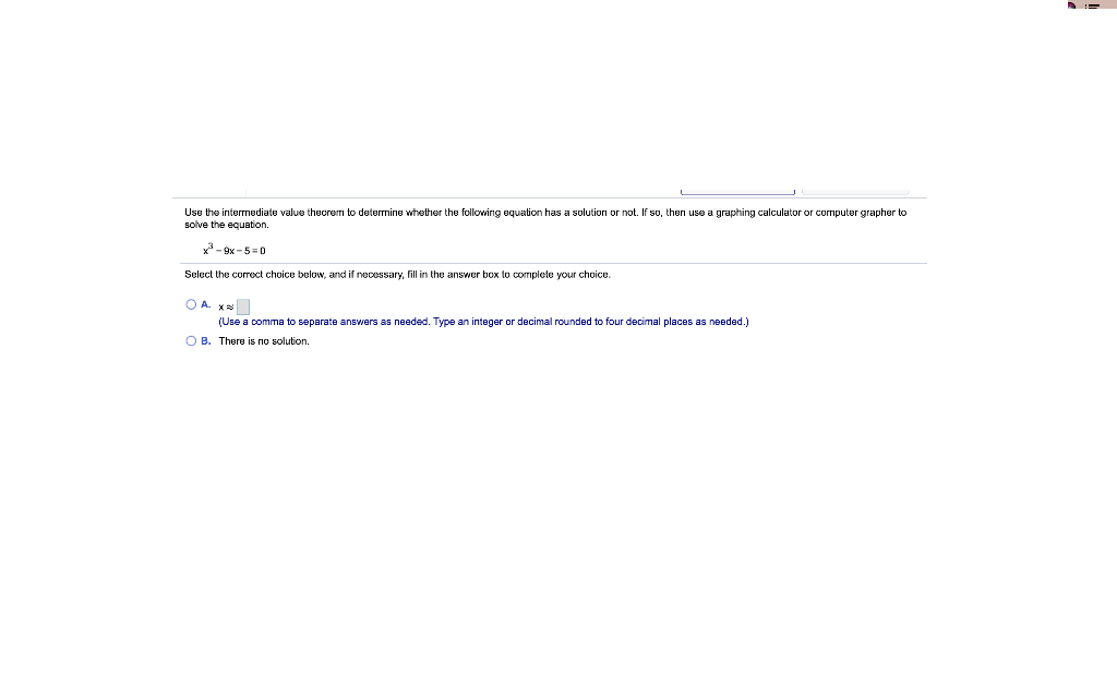 Solved Use the intermediate value theorem to determine | Chegg.com