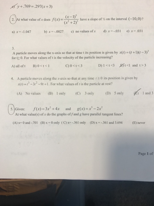 Solved 769-297(x +3) (r -1)5 Gr2 +2) 2JAt what value ofx | Chegg.com