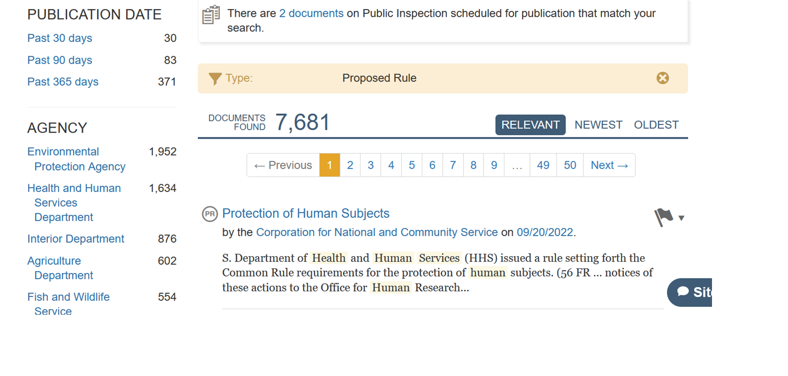 Federal Register-Rulemaking Assignment Begin by | Chegg.com