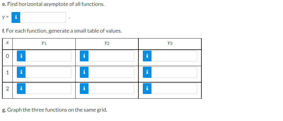 Solved Each of the following three exponential functions is | Chegg.com