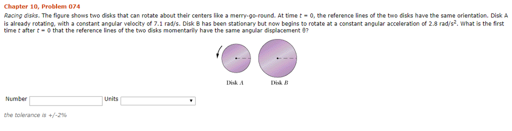 Solved Chapter 10, Problem 074 Racing disks. The figure | Chegg.com