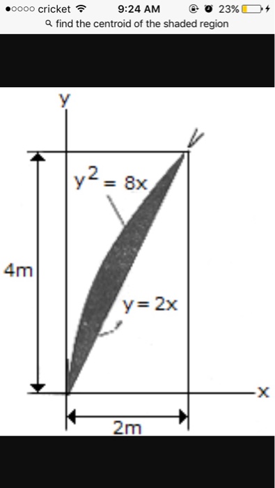 Solved Find the x bar and the y bar of the centroid | Chegg.com
