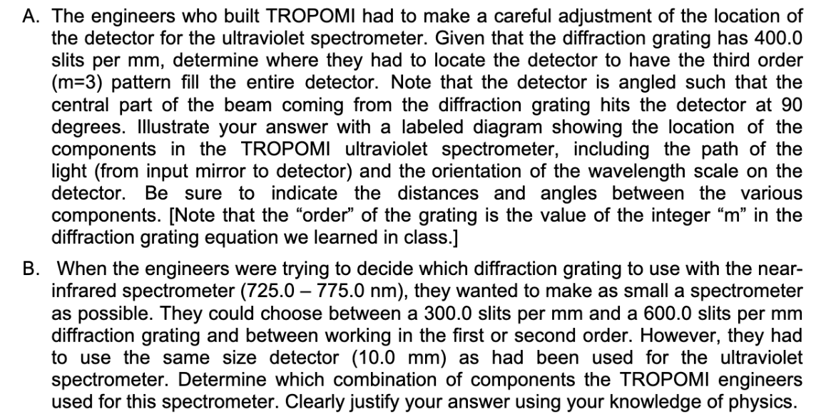 Solved 5. (3 points) The TROPOMI instrument was launched Oct | Chegg.com