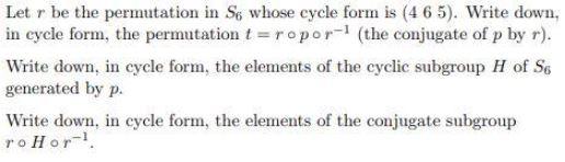 Solved The permutations p and q in S6 have the two-line | Chegg.com