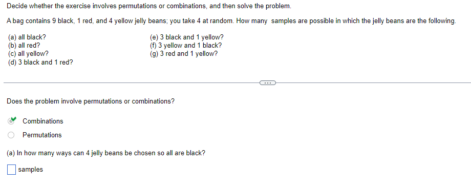 Solved Decide whether the exercise involves permutations or | Chegg.com