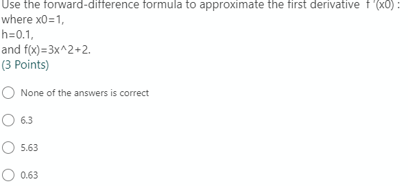 Solved Use the forward-difference formula to approximate the | Chegg.com